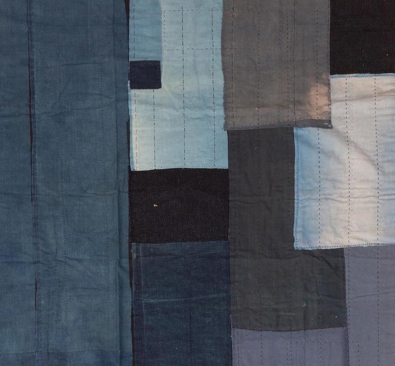 Japanese Sri Indigo Cotton Textile Throw at 1stDibs