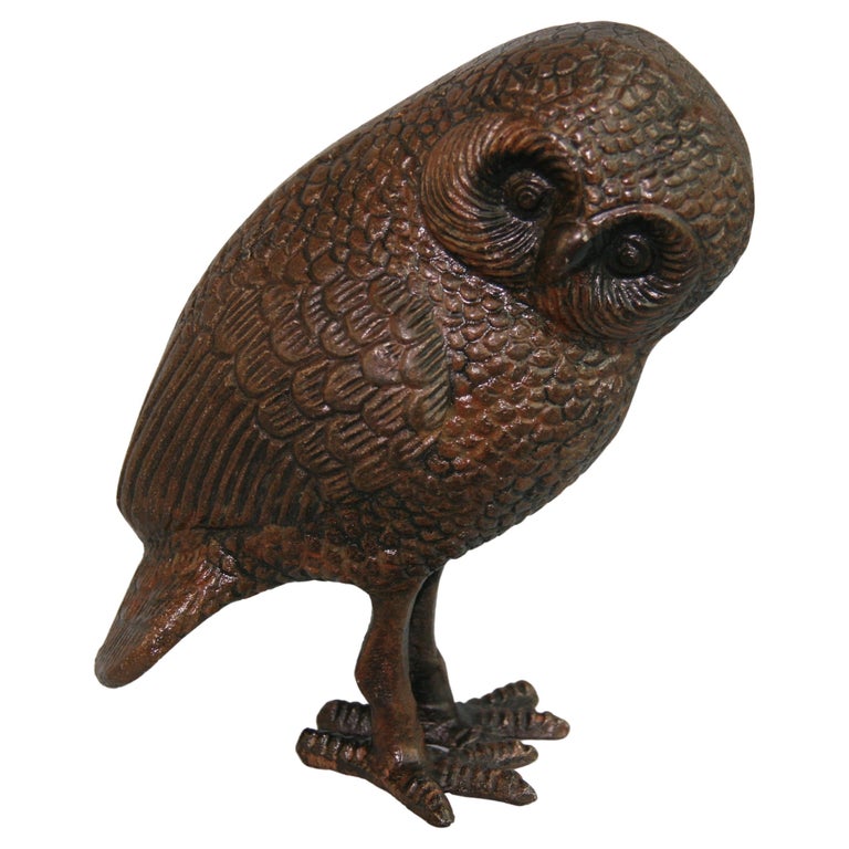 Japanese Standing Owl Sculpture For Sale at 1stDibs