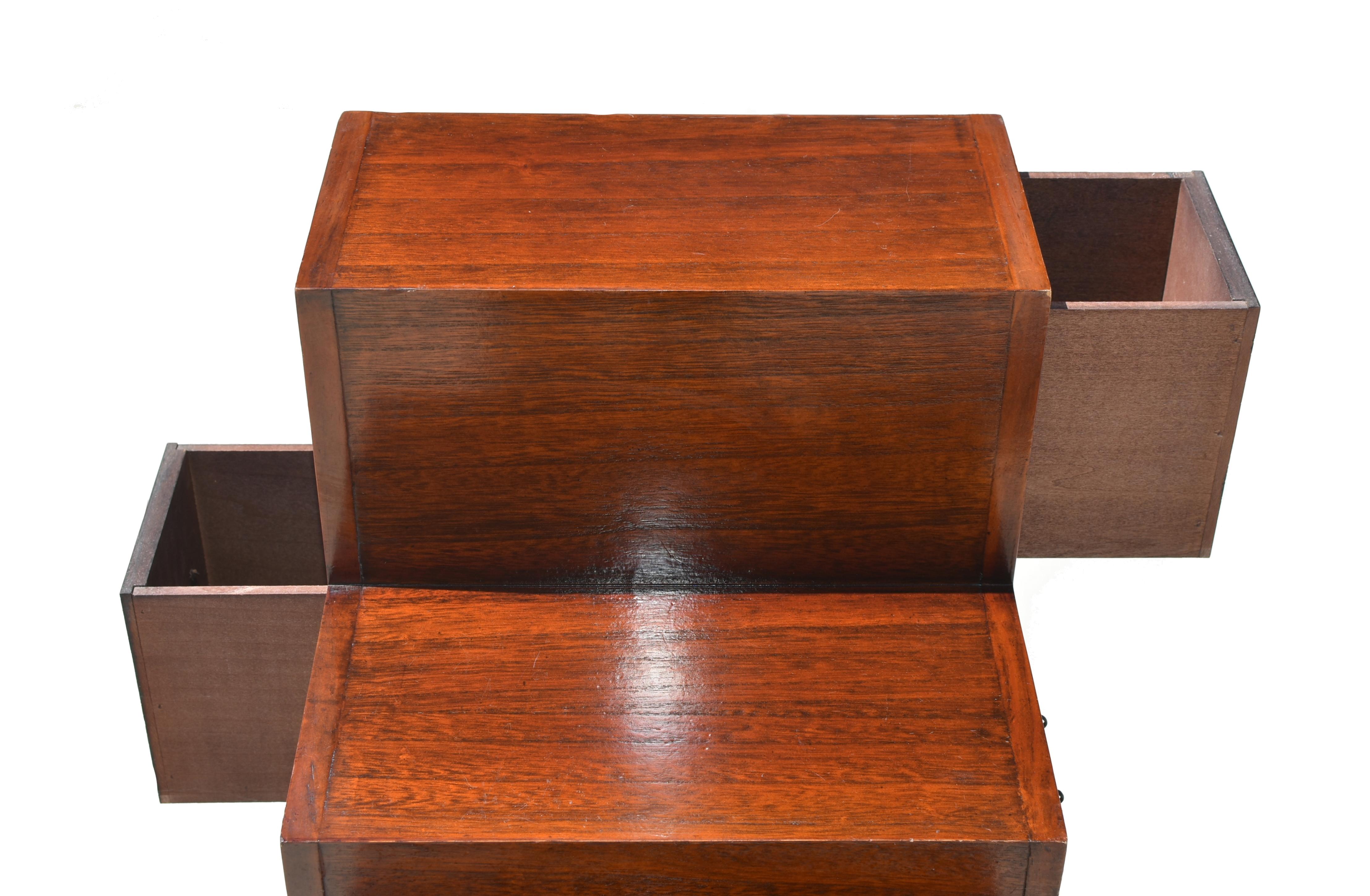 Japanese Step Tansu Double Sided For Sale at 1stDibs