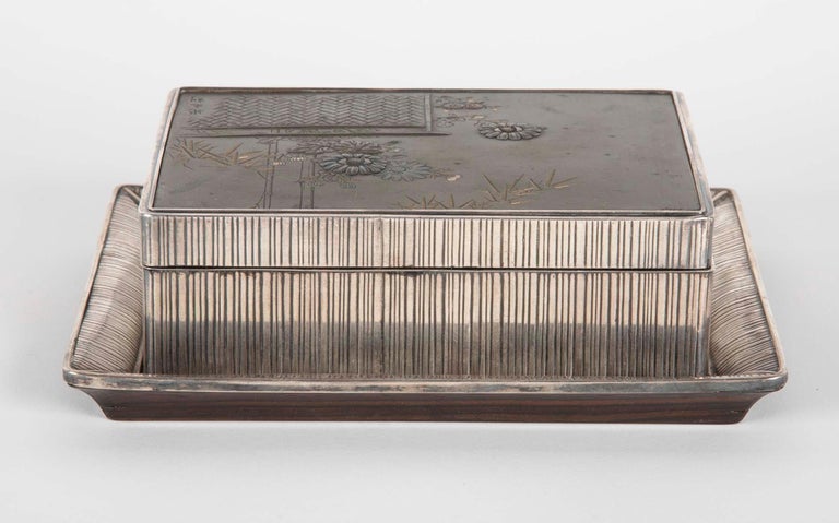 Japanese Sterling and Mixed Metal Box For Sale at 1stDibs