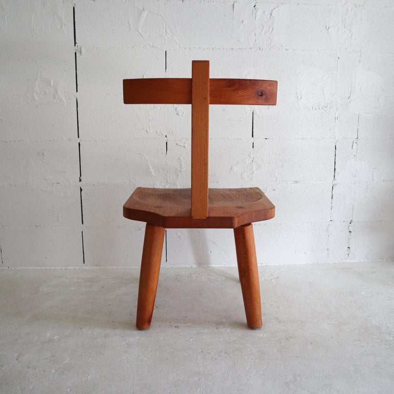 George Nakashima Style Japanese Studio Craft Solid Wood T-Chairs For ...