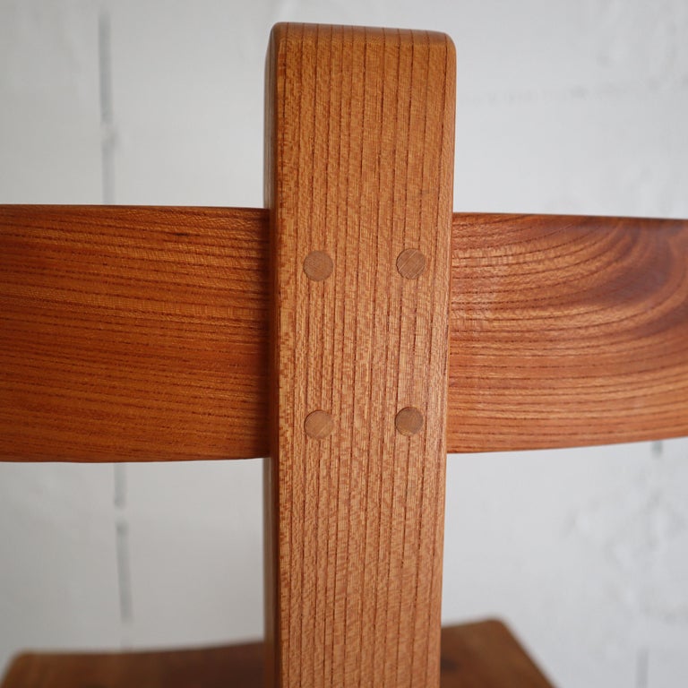 George Nakashima Style Japanese Studio Craft Solid Wood T-Chairs For ...