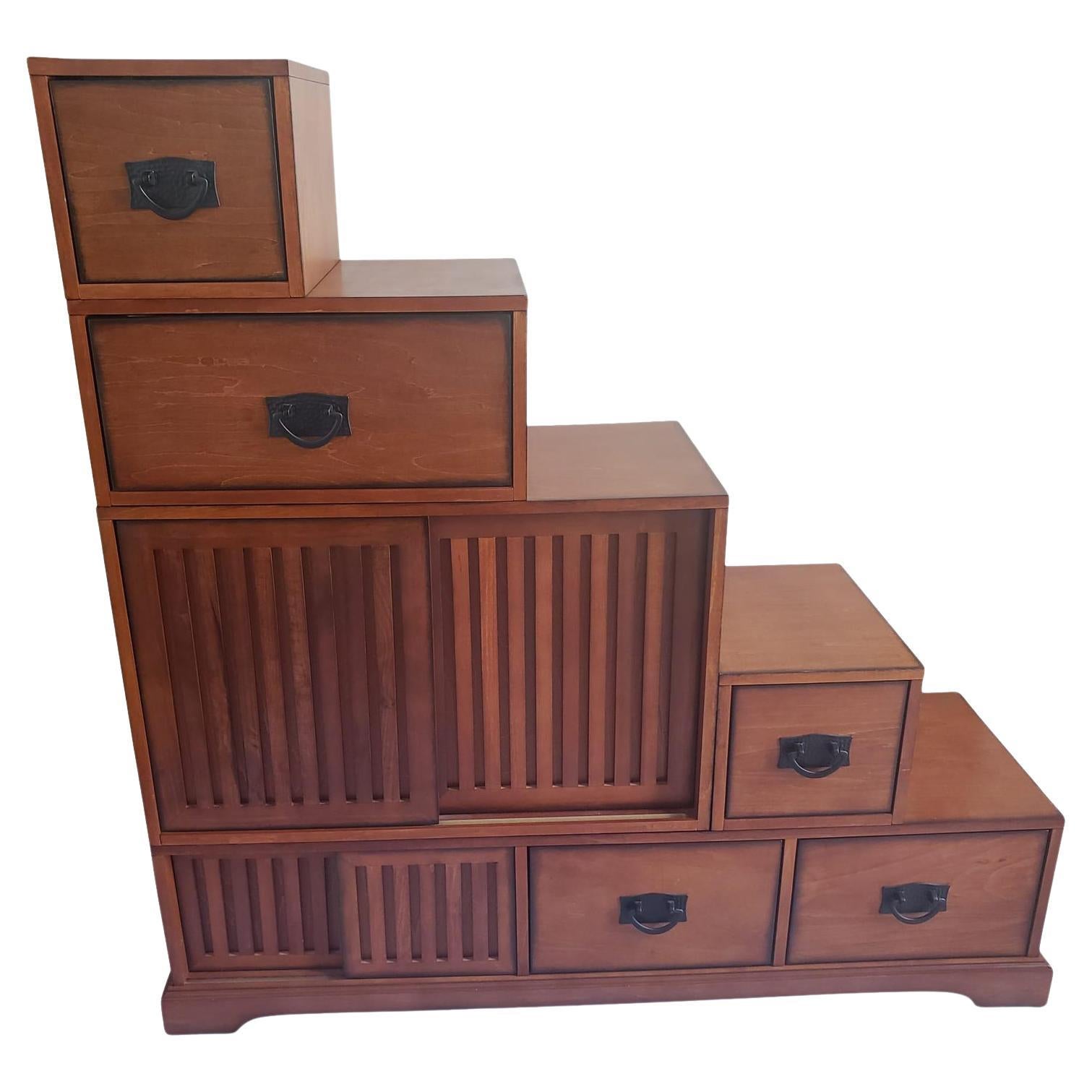Japanese Style Kaidan Dansu 5 Section Step Chest For Sale at 1stDibs ...