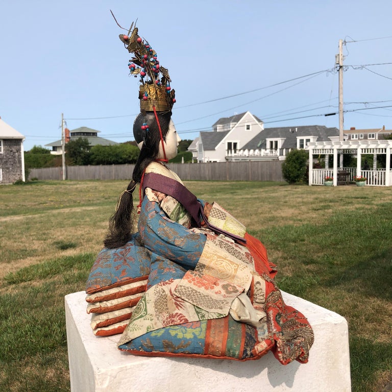 Japanese Signed Pair Tall Imperial Princess and Prince Dolls, Edo ...