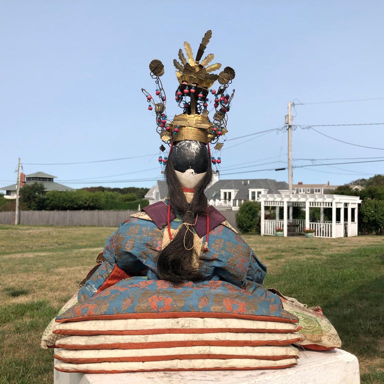 Japanese Signed Pair Tall Imperial Princess and Prince Dolls, Edo ...