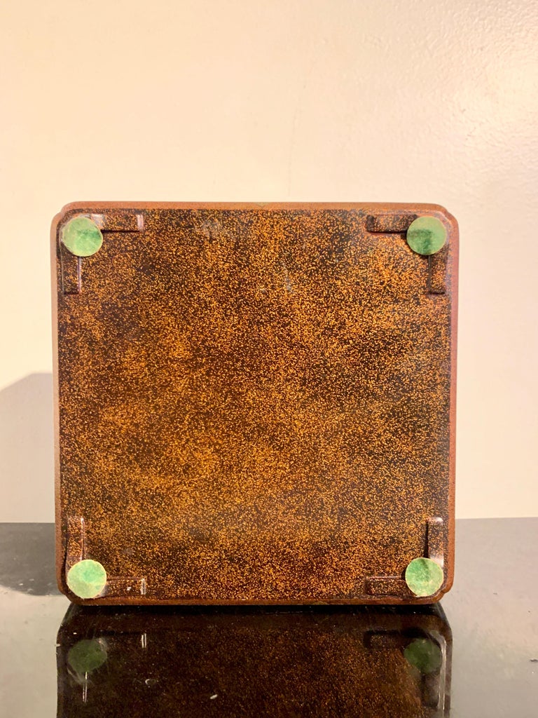 Japanese Tabako-Bon High Sided Tray with Imperial Mon, Meiji Period ...