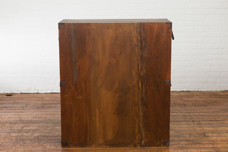 Japanese Taishō Tansu Chest in Isho-Dansu Style with Six Drawers and Safe For Sale at 1stDibs