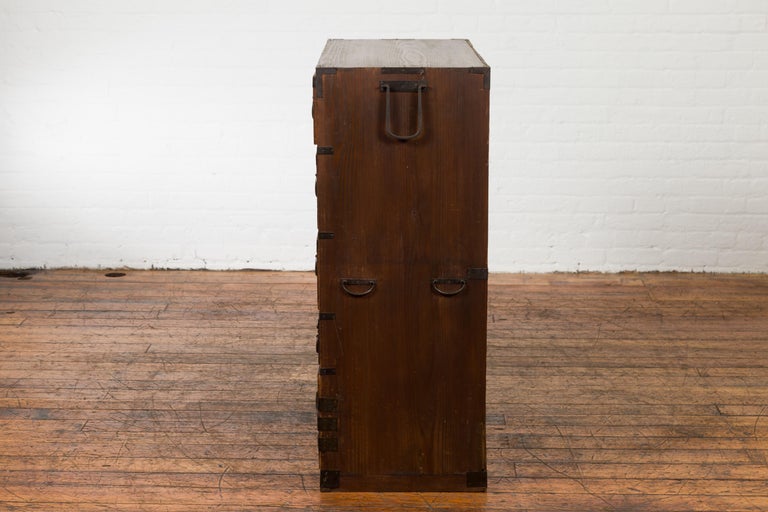 Japanese Taishō Tansu Chest in Isho-Dansu Style with Six Drawers and Safe For Sale at 1stDibs