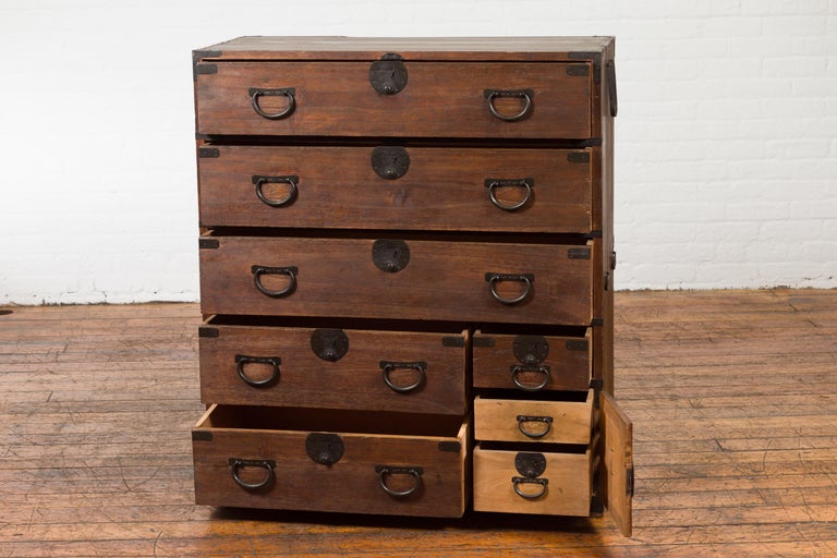 Japanese Taishō Tansu Chest in Isho-Dansu Style with Six Drawers and ...