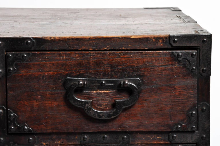Japanese Tansu with Black Color Hardware at 1stDibs