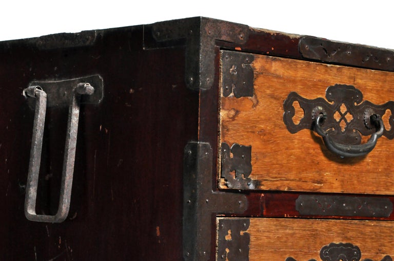 Japanese Tansu with Hand Forged Hardware at 1stDibs