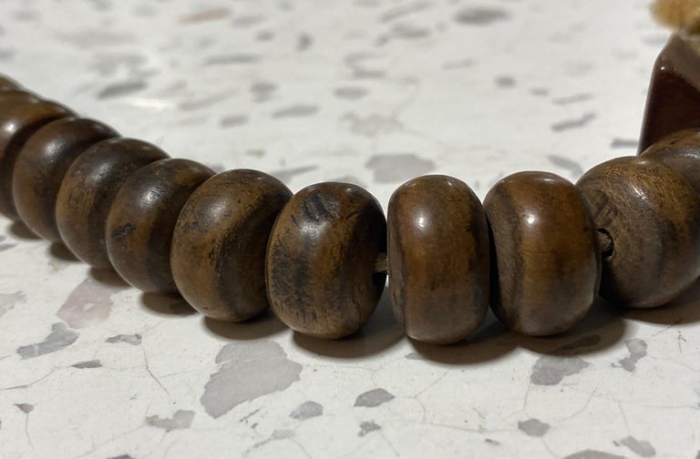 Japanese Temple Shrine Buddhist Monk Juzu Prayer Wood Beads Mala Rosary ...