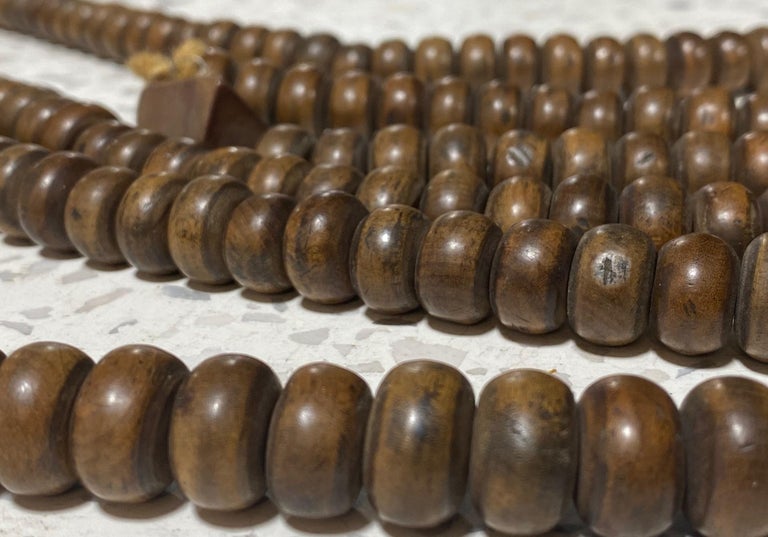 Japanese Temple Shrine Buddhist Monk Juzu Prayer Wood Beads Mala Rosary ...