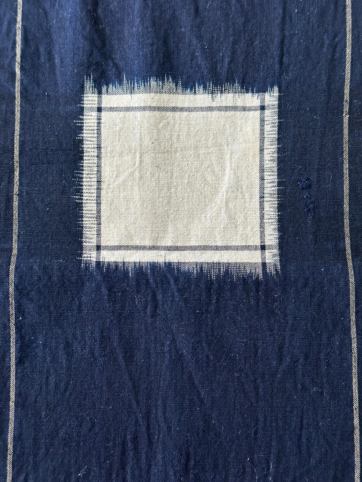 Japanese Textile Panel Double Ikat Kasuri Futon Cover For Sale at 1stDibs