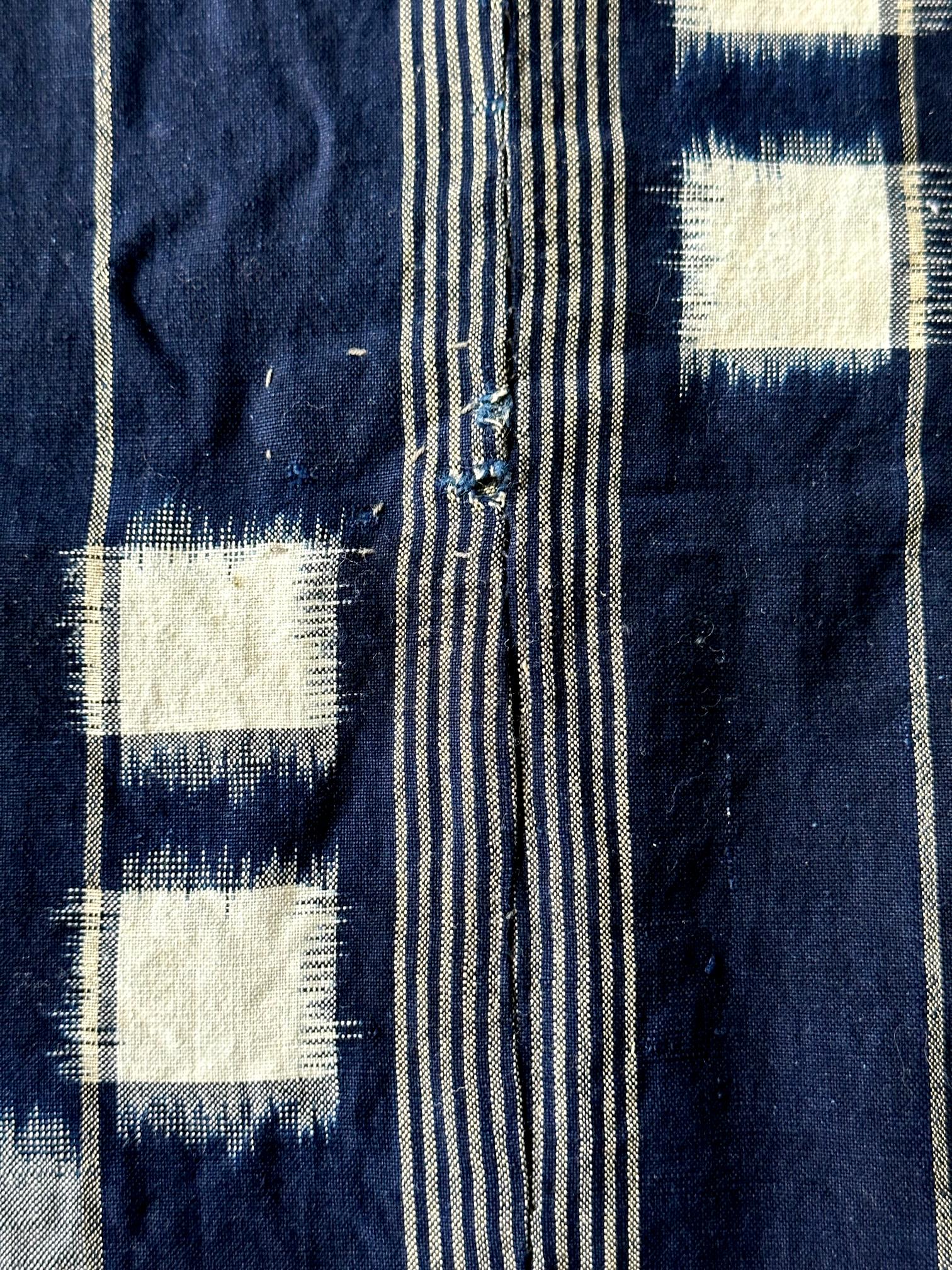 Japanese Textile Panel Double Ikat Kasuri Futon Cover For Sale at 1stDibs