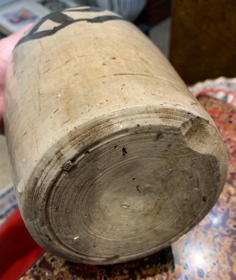 Japanese Tokkuri, 'Sake or shochu bottle' with Glazed Characters at 1stDibs