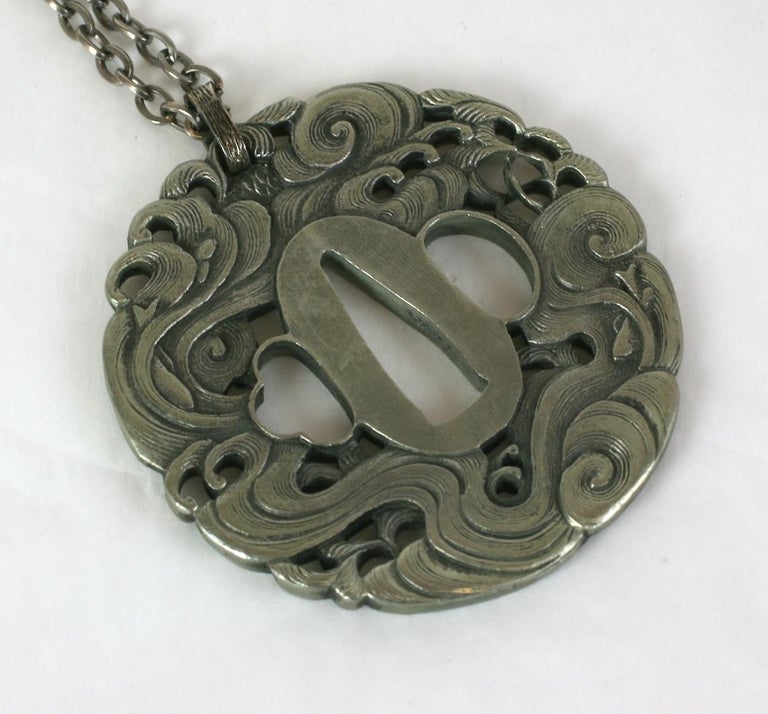 Japanese Tsuba Pendant For Sale at 1stDibs