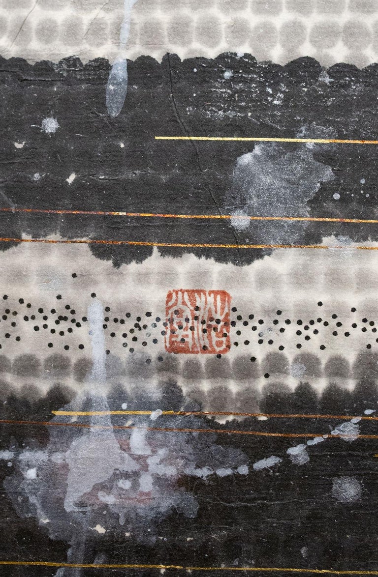 Japanese Two-Panel Screen Contemporary Furosaki Screen 'Tea Screen' at ...