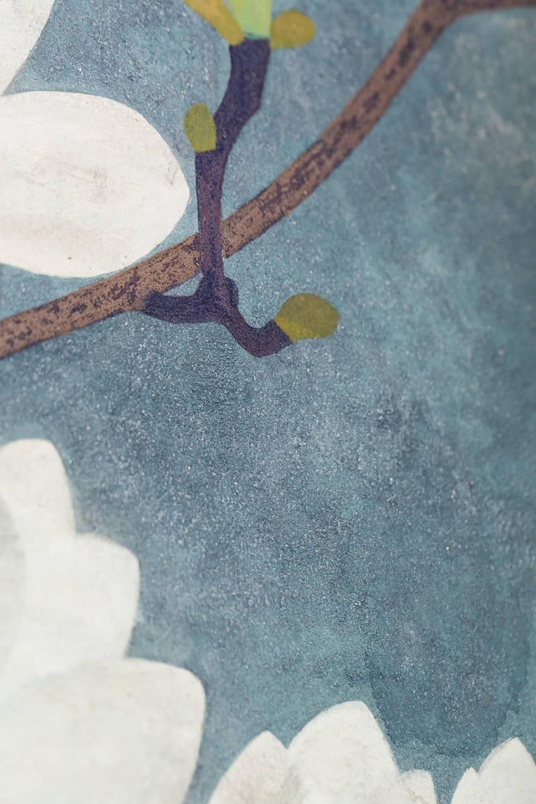 Japanese Two-Panel Screen, Magnolia in Bloom at 1stDibs