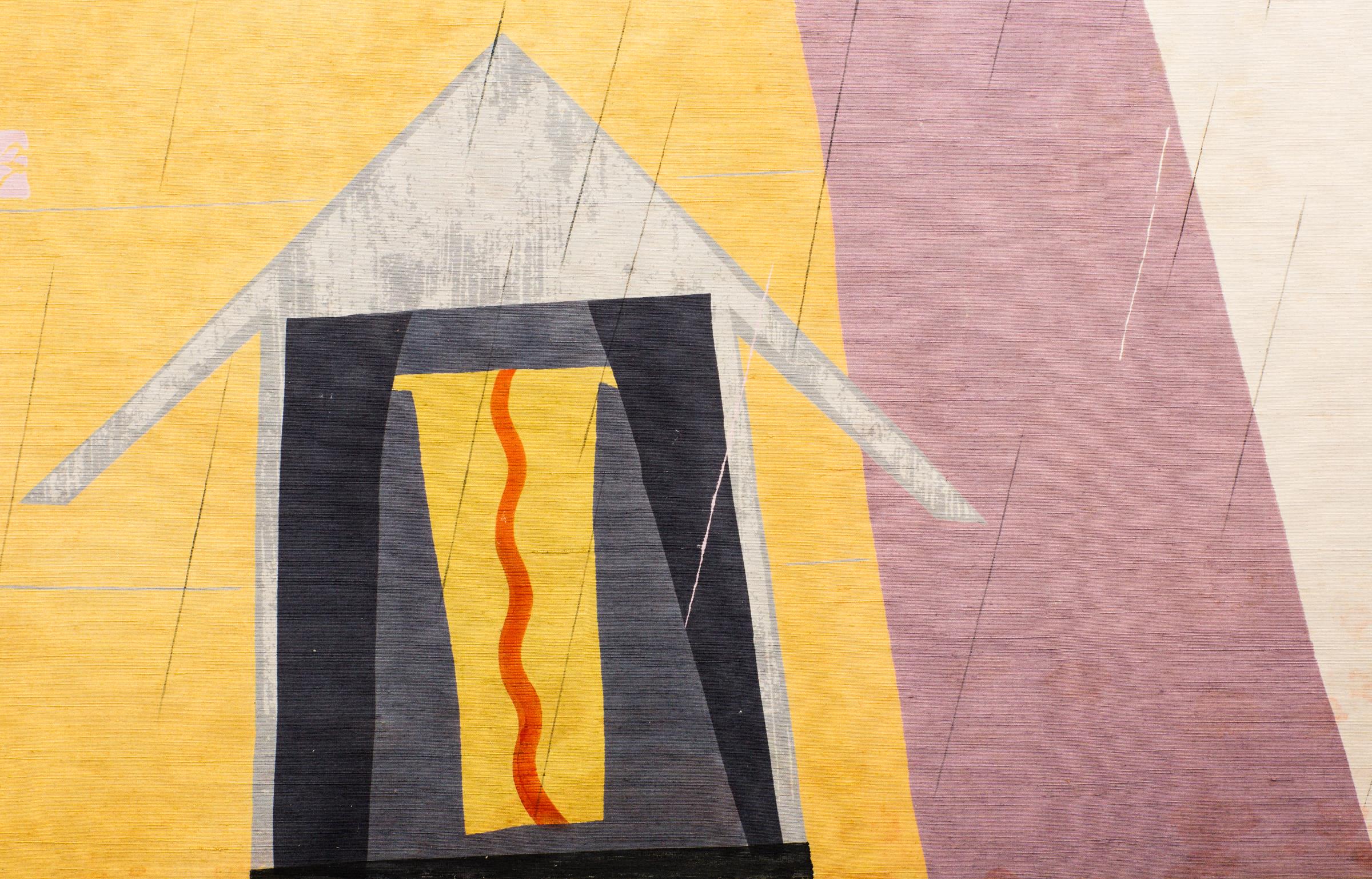 Japanese Two Panel Screen Willow Textile at 1stDibs