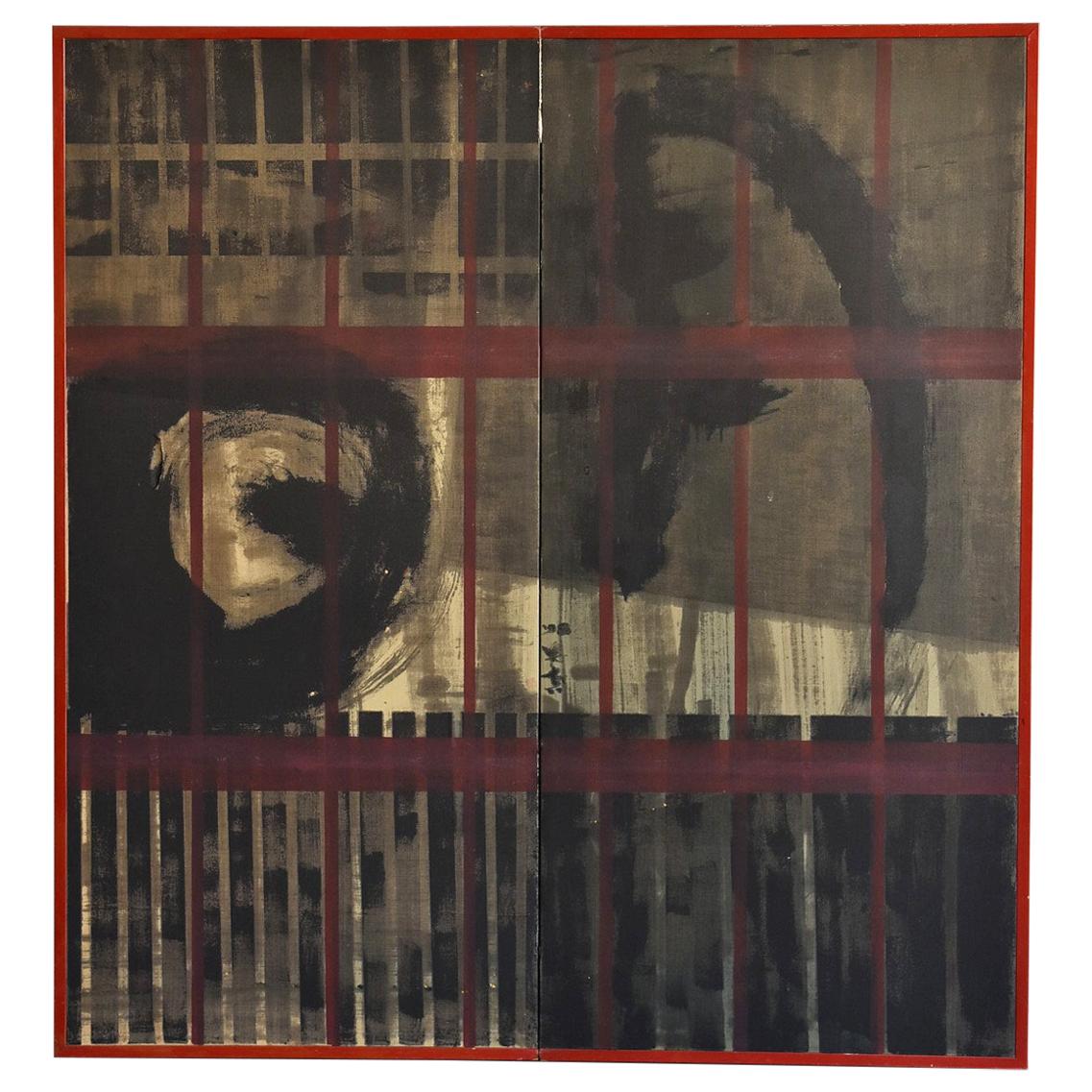 Japanese Monumental Folding Fan Floor Screen For Sale at 1stDibs ...