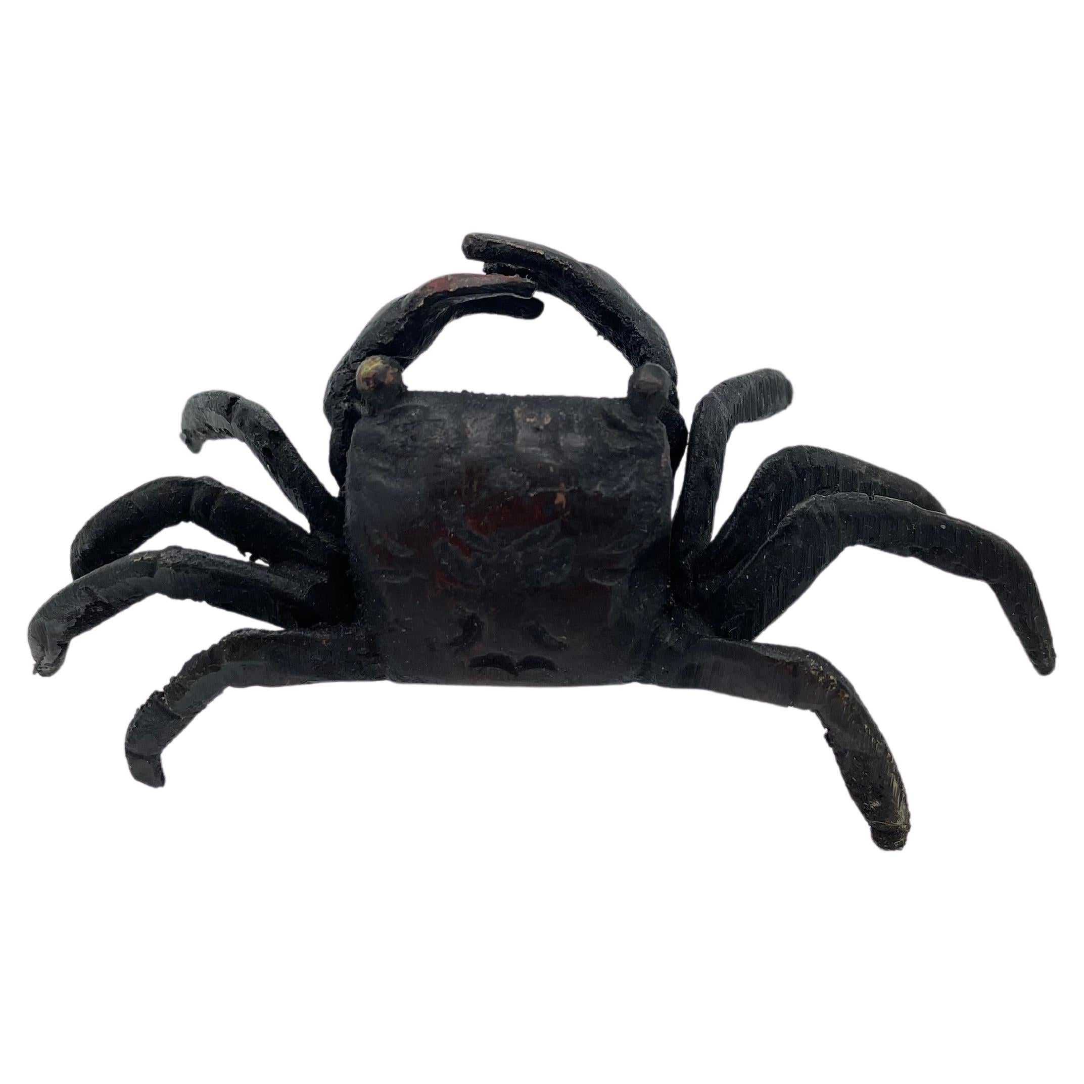 Japanese Antique Crab Object with Bronze 'Made before the Second World ...