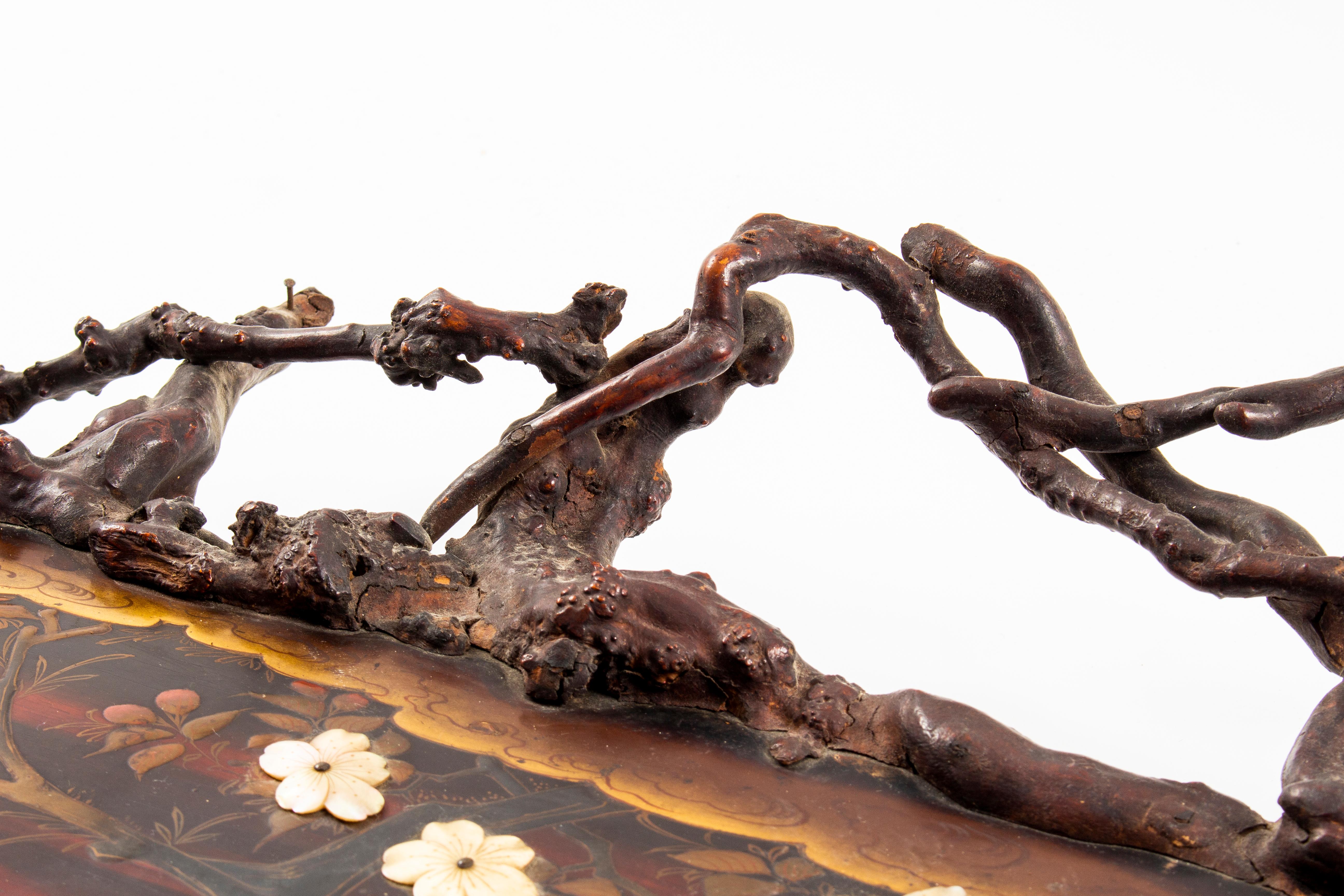 Japanese Walldecoration with Pearl Shell and Bone Inlay, 19th Century ...