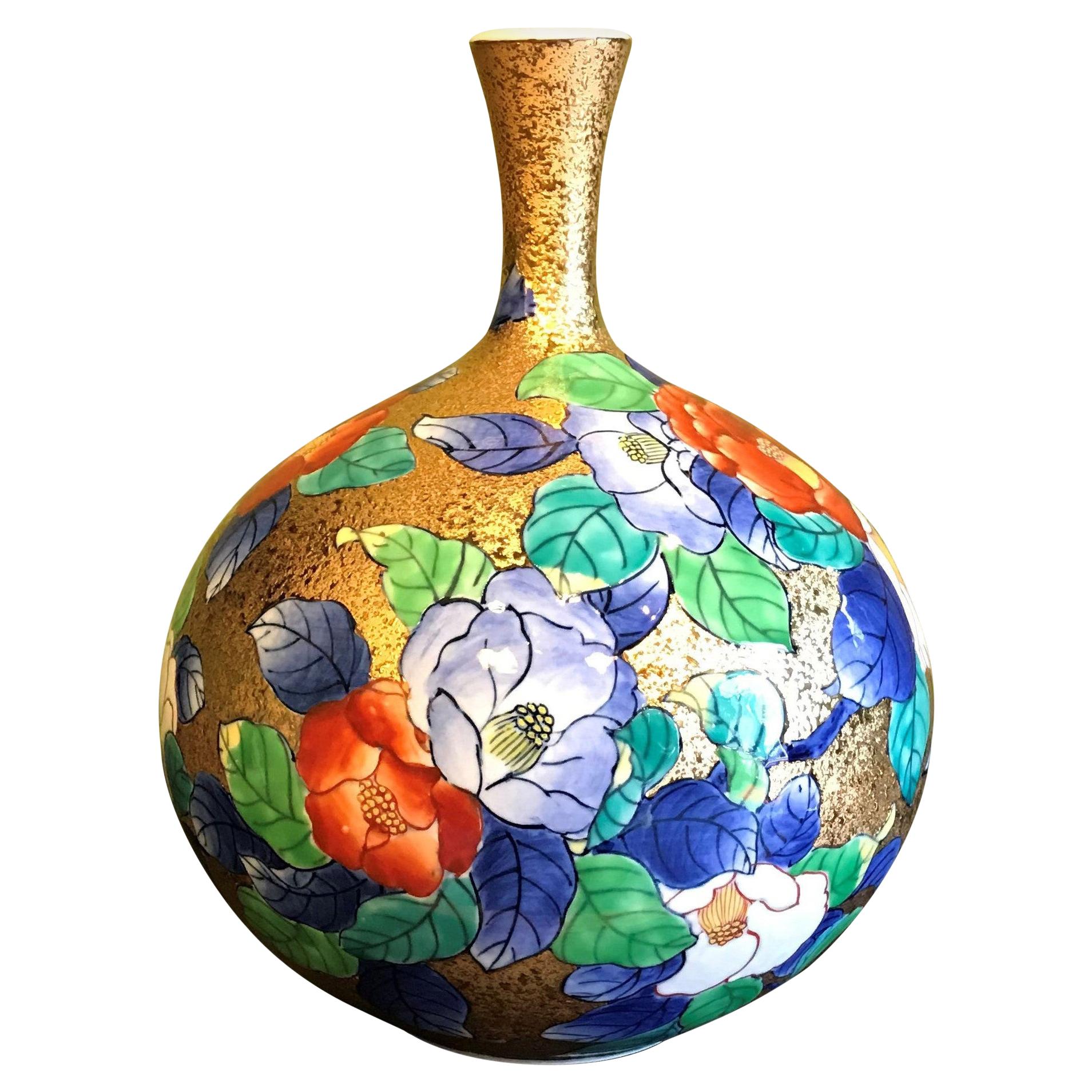 Large Blue White Red Porcelain Vase by Japanese Master Artist at 1stDibs