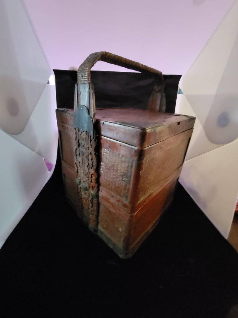 Japanese Wicker Obento, Antique For Sale at 1stDibs