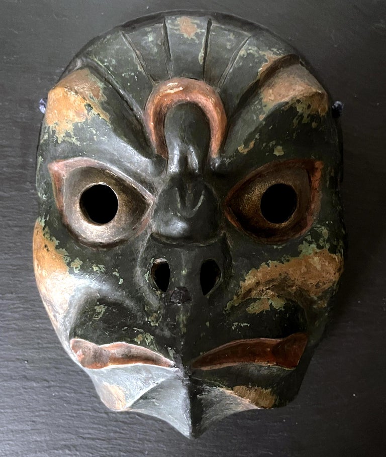Japanese Wood Bugaku Mask of Korobase Edo Period For Sale at 1stDibs