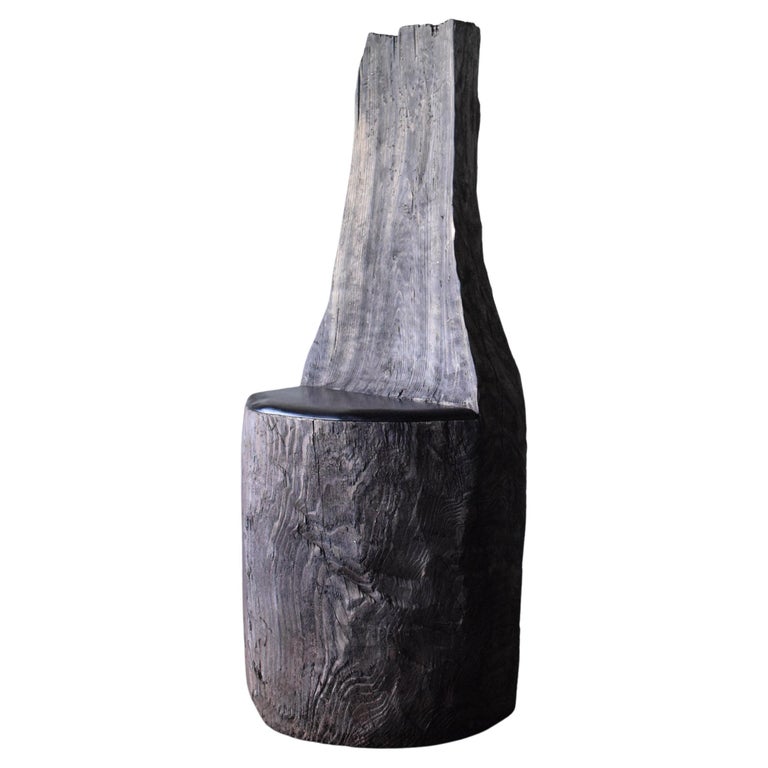 Japanese Wooden Block Chair / Primitive Chair / Wabisabi Seating at 1stDibs