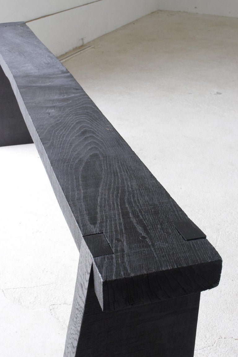 Japanese Work Bench / Long Chairs Seating Wabisabi For Sale at 1stDibs
