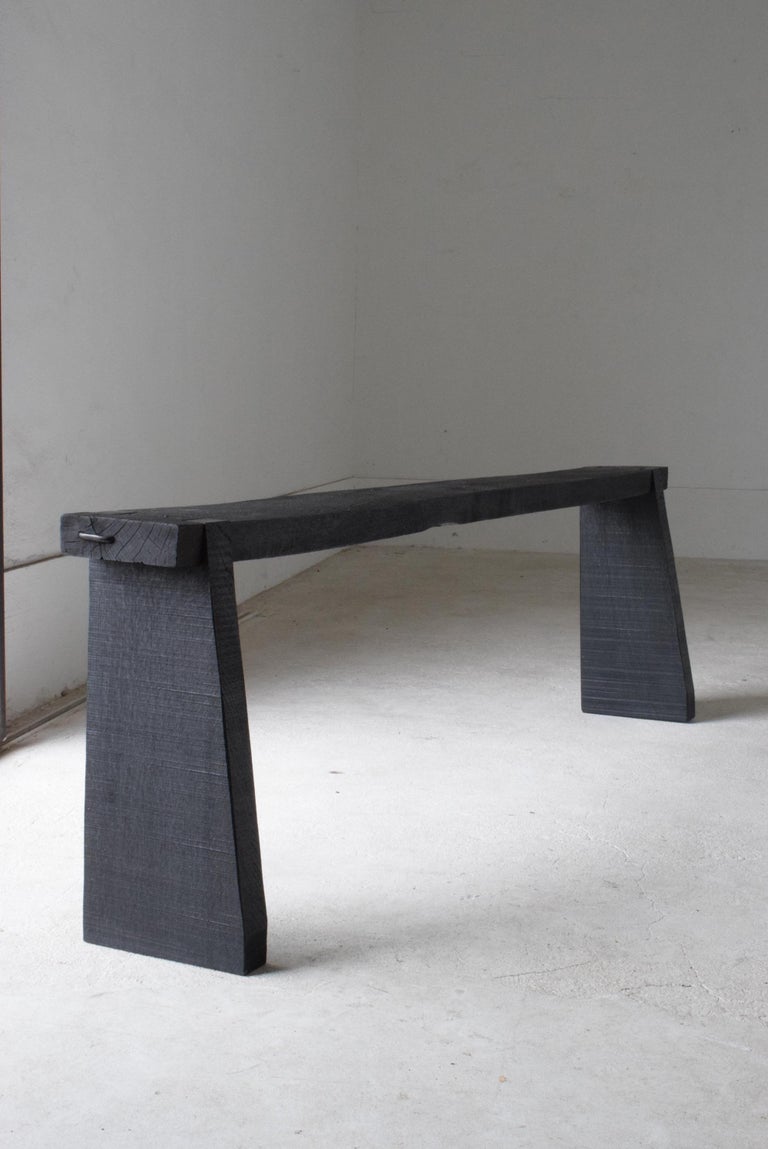 Japanese Work Bench / Long Chairs Seating Wabisabi For Sale at 1stDibs