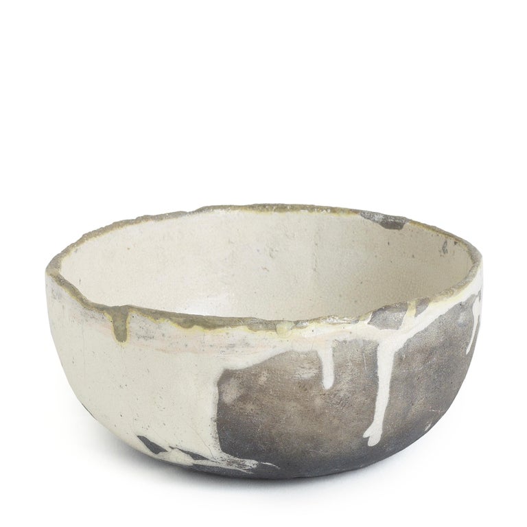 Japanese Yugen Scented Large Candle Raku White and Black Ceramic For ...