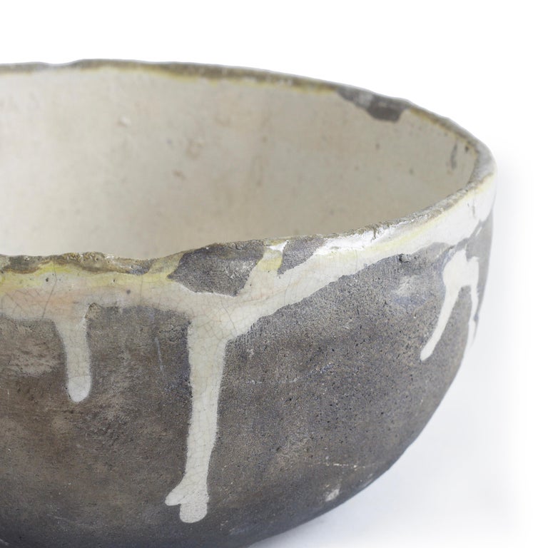 Japanese Yugen Scented Large Candle Raku White and Black Ceramic For ...