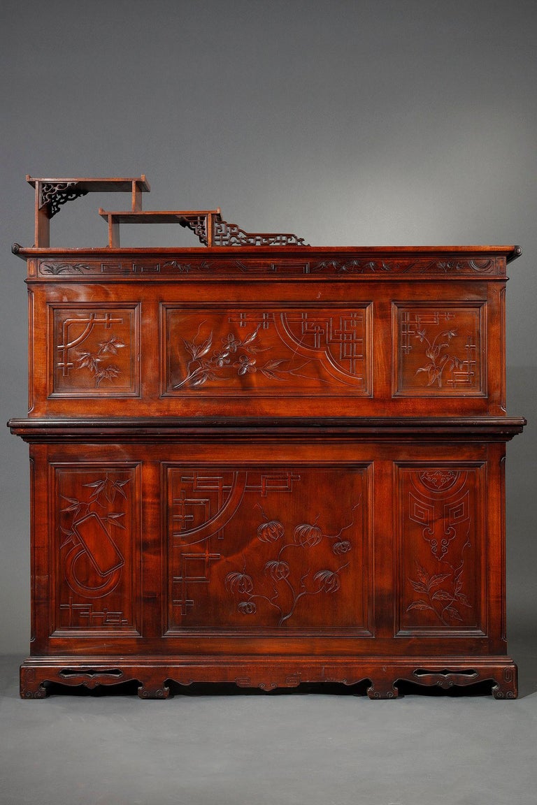 "Japonisme" Cylinder Desk Att. to G. Viardot, France, circa 1880 For ...