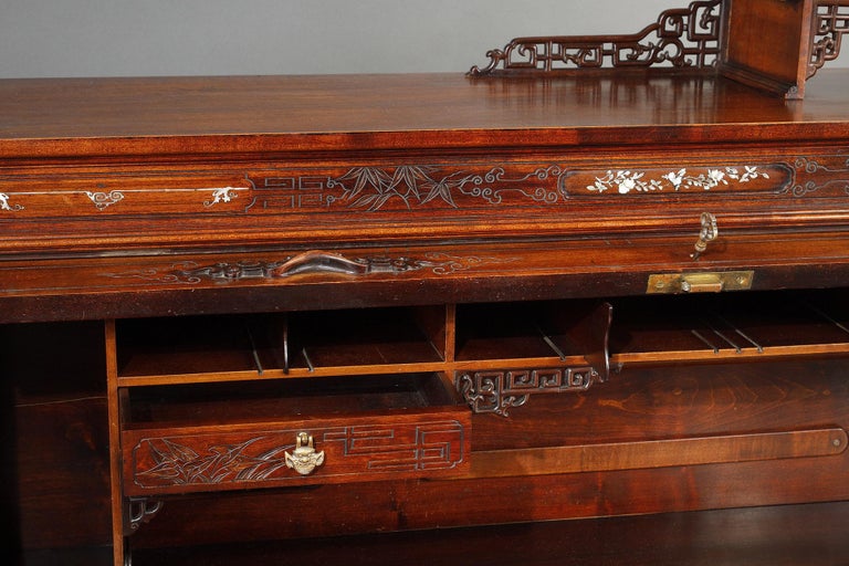 "Japonisme" Cylinder Desk Att. to G. Viardot, France, circa 1880 For ...