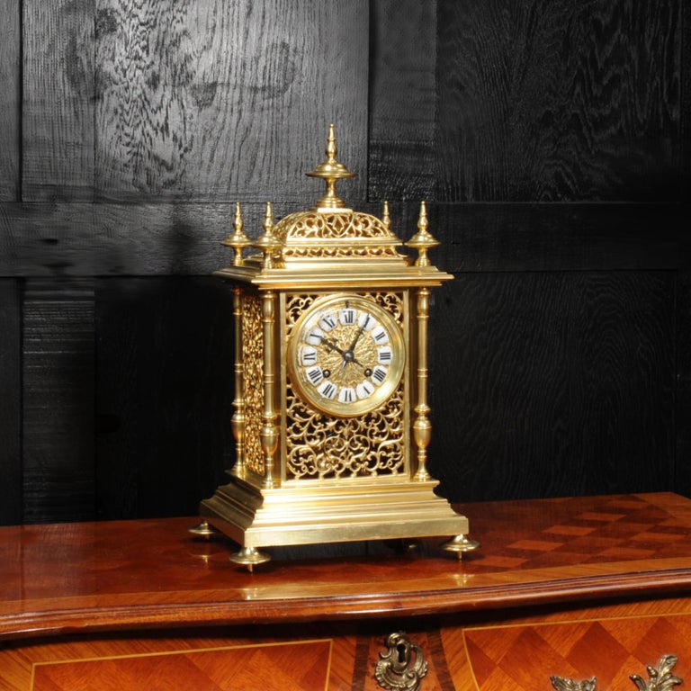 Japy Freres Gilt Bronze Antique French Clock, Presented to Sir Richard ...