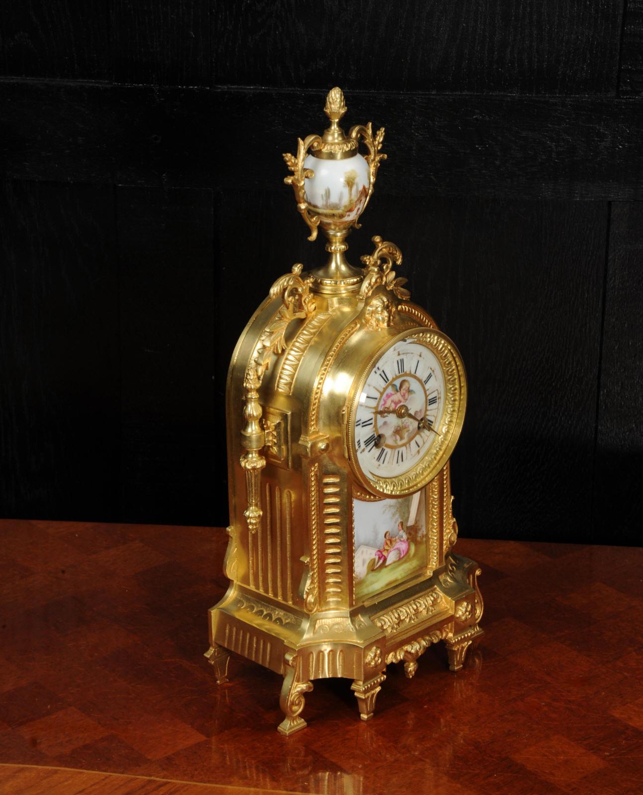 Japy Freres Ormolu and Sevres Porcelain Louis XVI Antique French Clock ...
