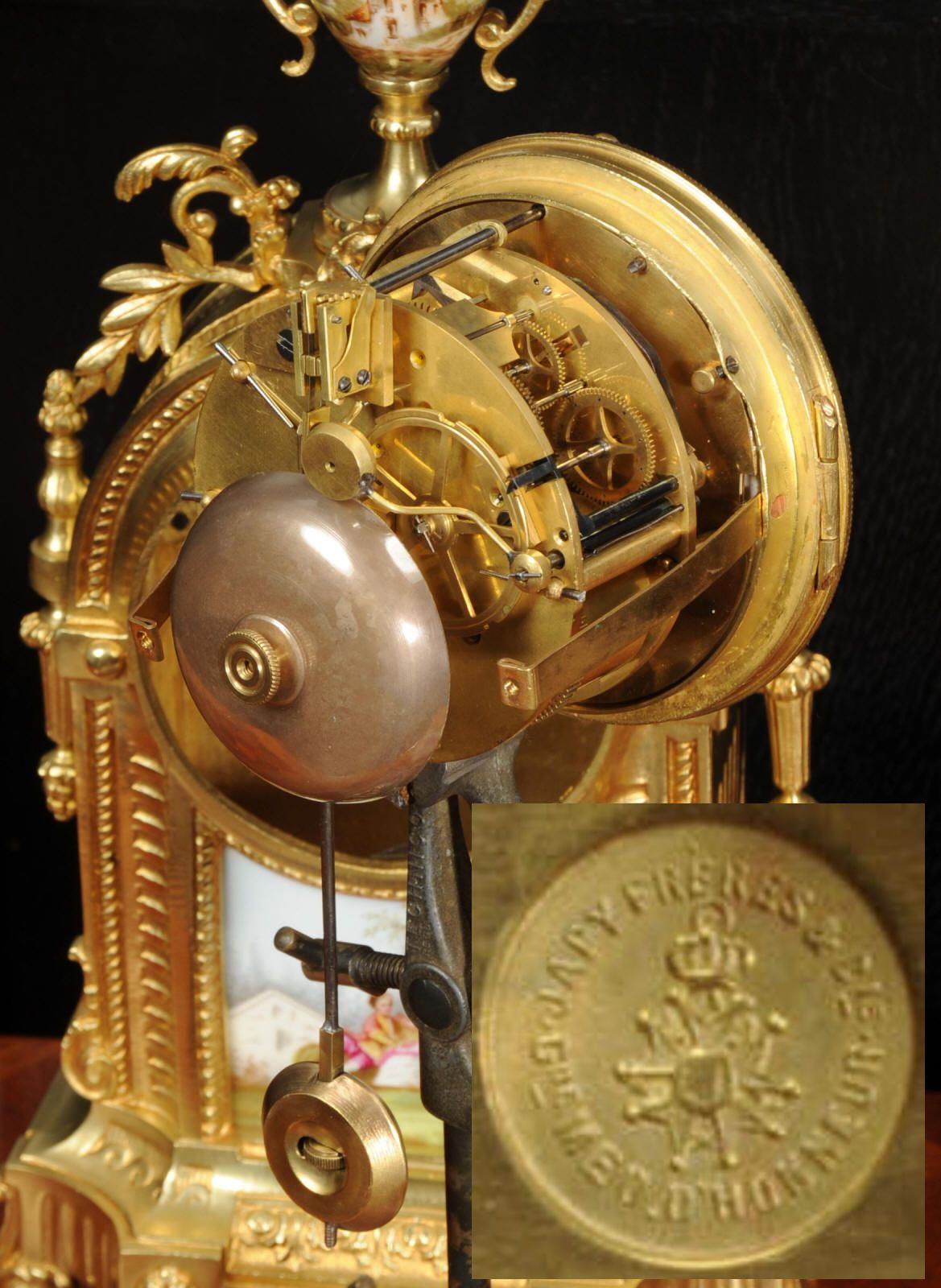 Japy Freres Ormolu and Sevres Porcelain Louis XVI Antique French Clock ...