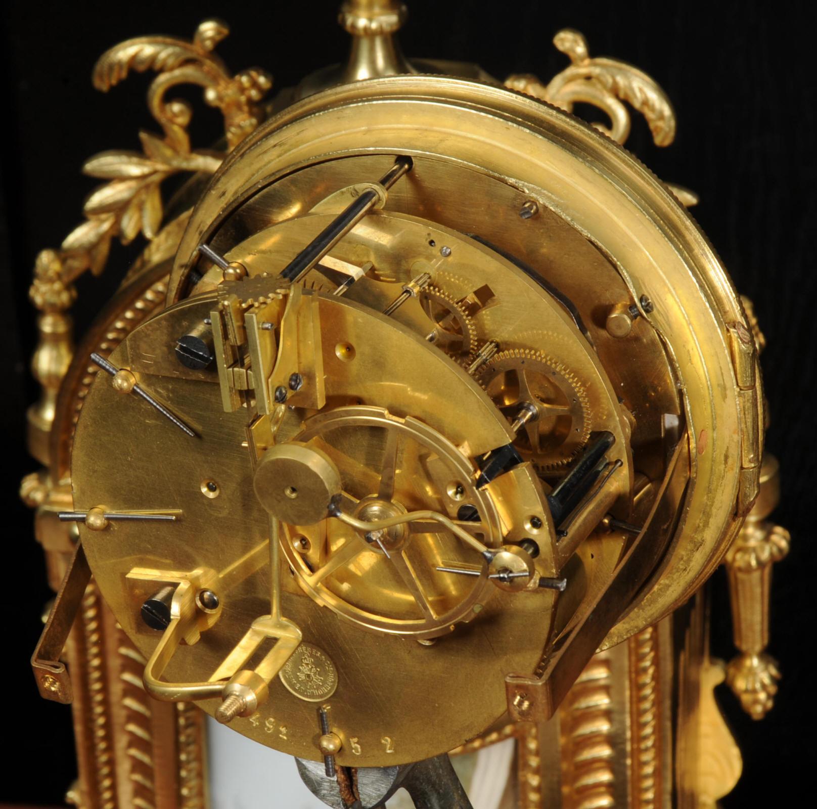 Japy Freres Ormolu and Sevres Porcelain Louis XVI Antique French Clock ...