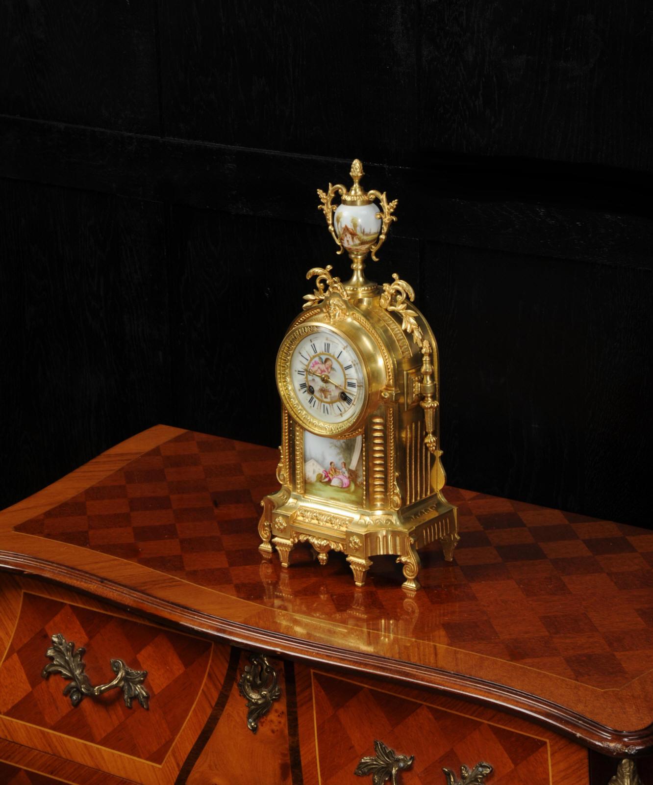 Japy Freres Ormolu and Sevres Porcelain Louis XVI Antique French Clock ...