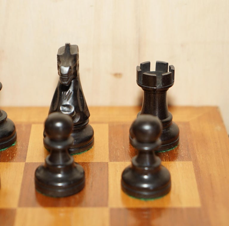 Jaques of London Staunton Chessmen Set with Board Chess Board and ...
