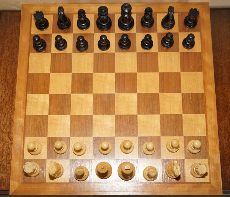 Jaques of London Staunton Chessmen Set with Board Chess Board and ...