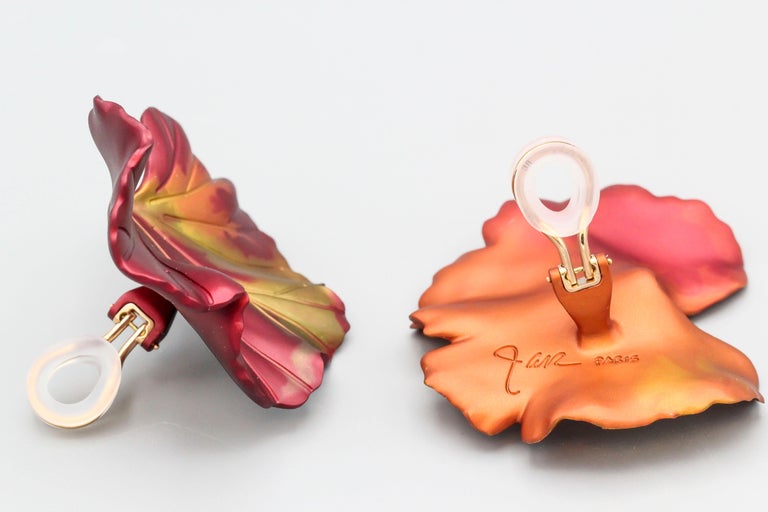 JAR Large Geranium Earrings at 1stDibs