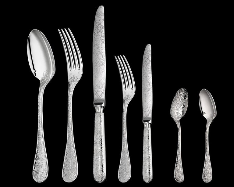 Jardin D'Eden by Christofle 36-Piece Silver Plated Flatware Set 6 w ...