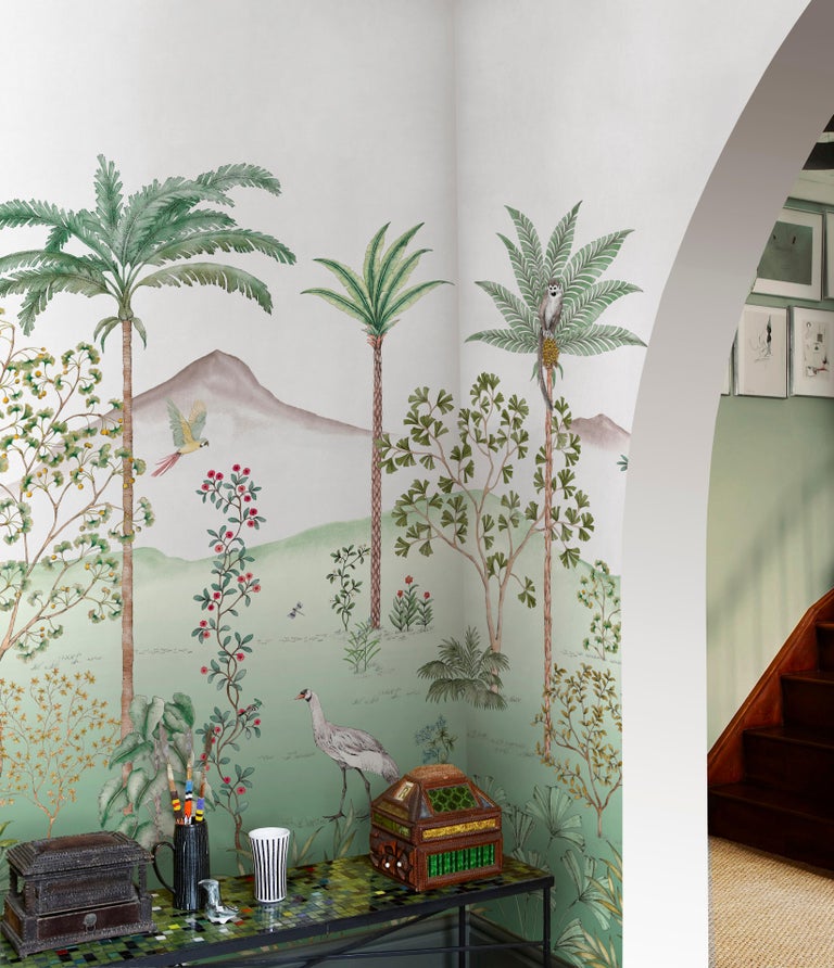 Jardin Des Oiseaux, Customizable, Digital Printing, Mural Decor For ...