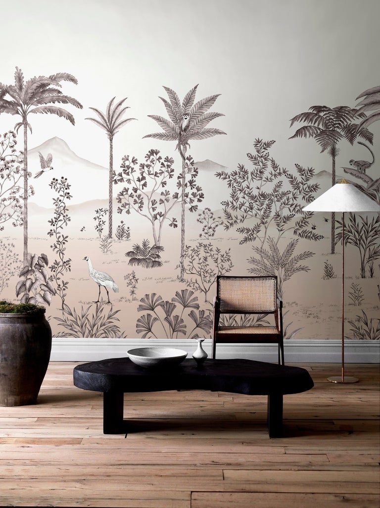 Jardin Des Oiseaux, Customizable, Digital Printing, Mural Decor For ...