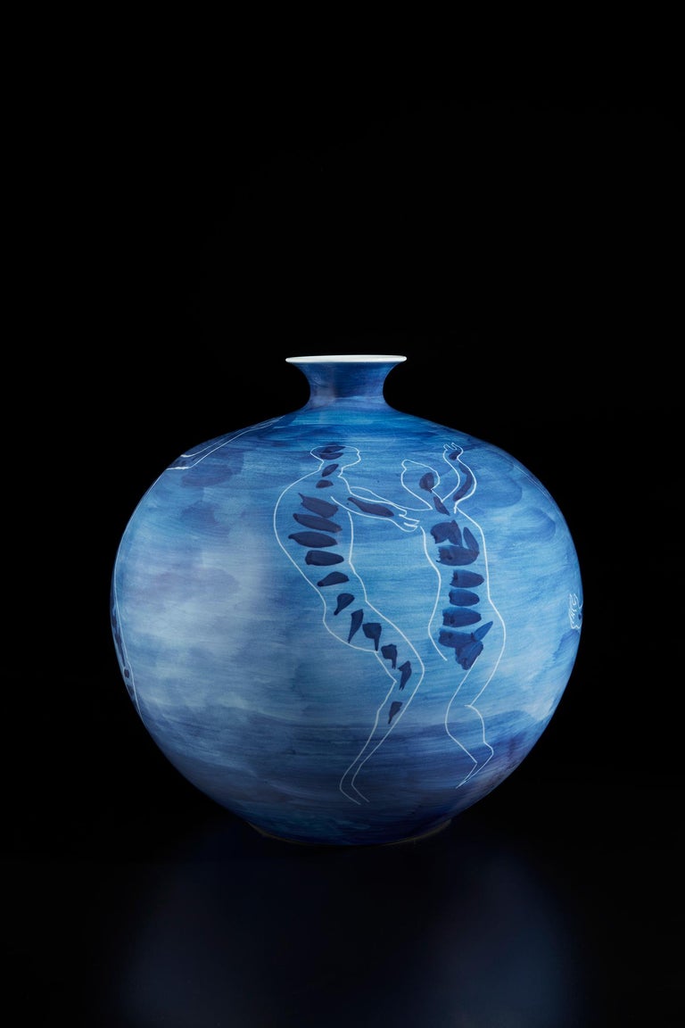 Jared Fitzgerald - Figures Moving In Blue at 1stDibs