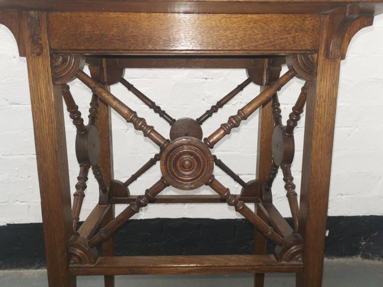 Jas Shoolbred A Gothic Revival Oak Side Table With Upper Gallery For ...